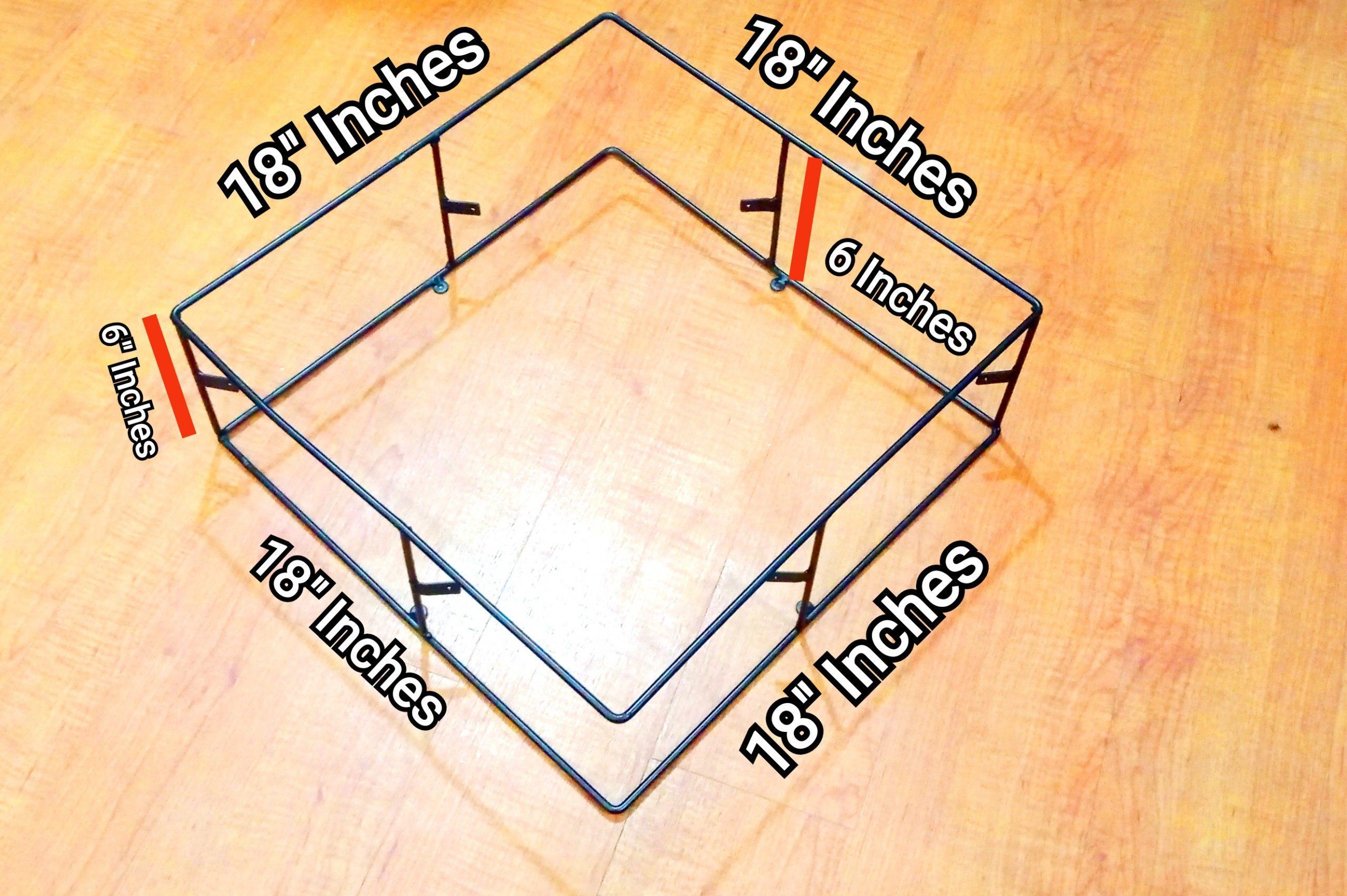 Iron Wall Mounted V Shape Square Rack with 3 Shelves for Wall Decor ...