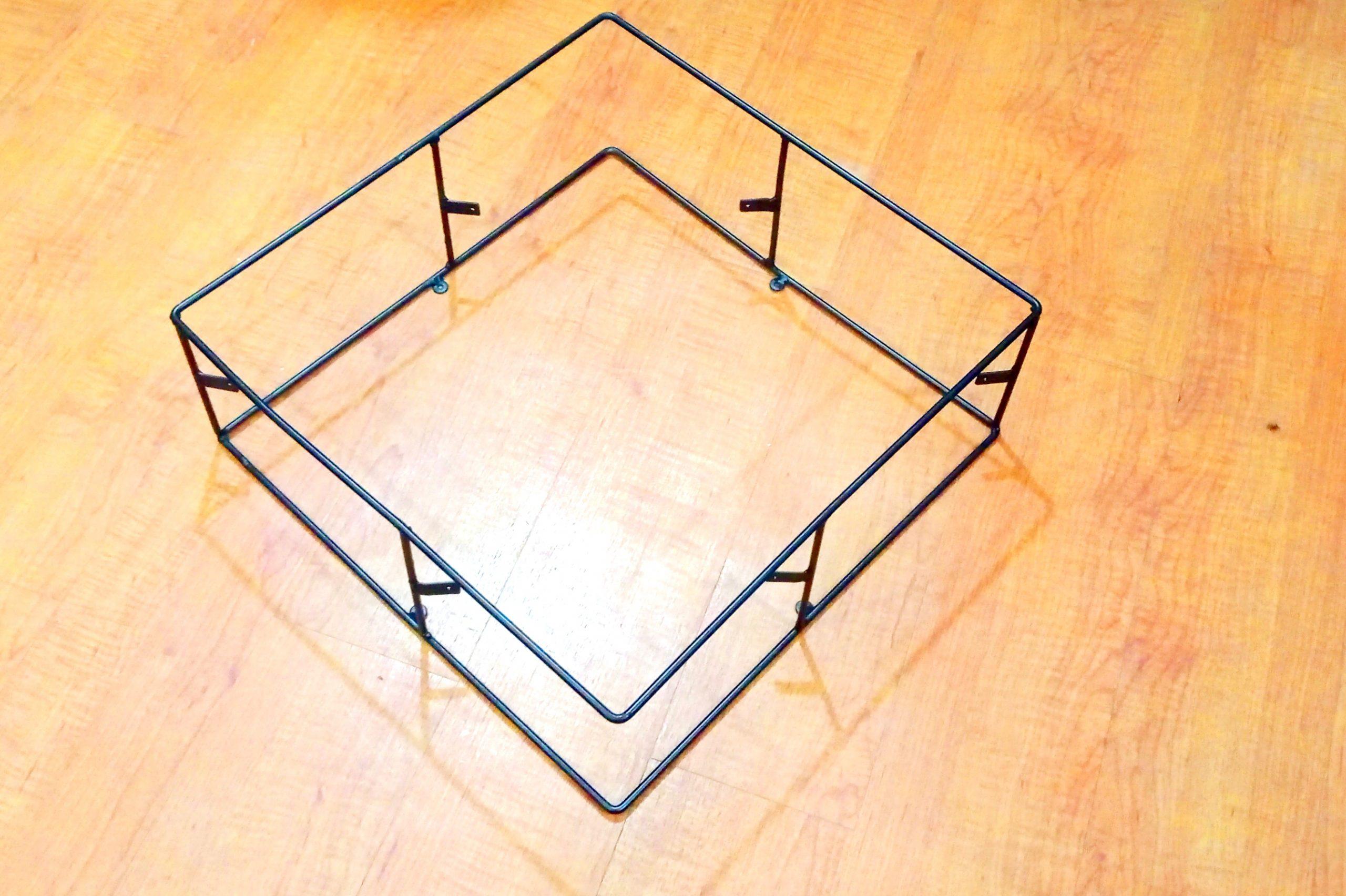 Iron Wall Mounted V Shape Square Rack with 3 Shelves for Wall Decor ...