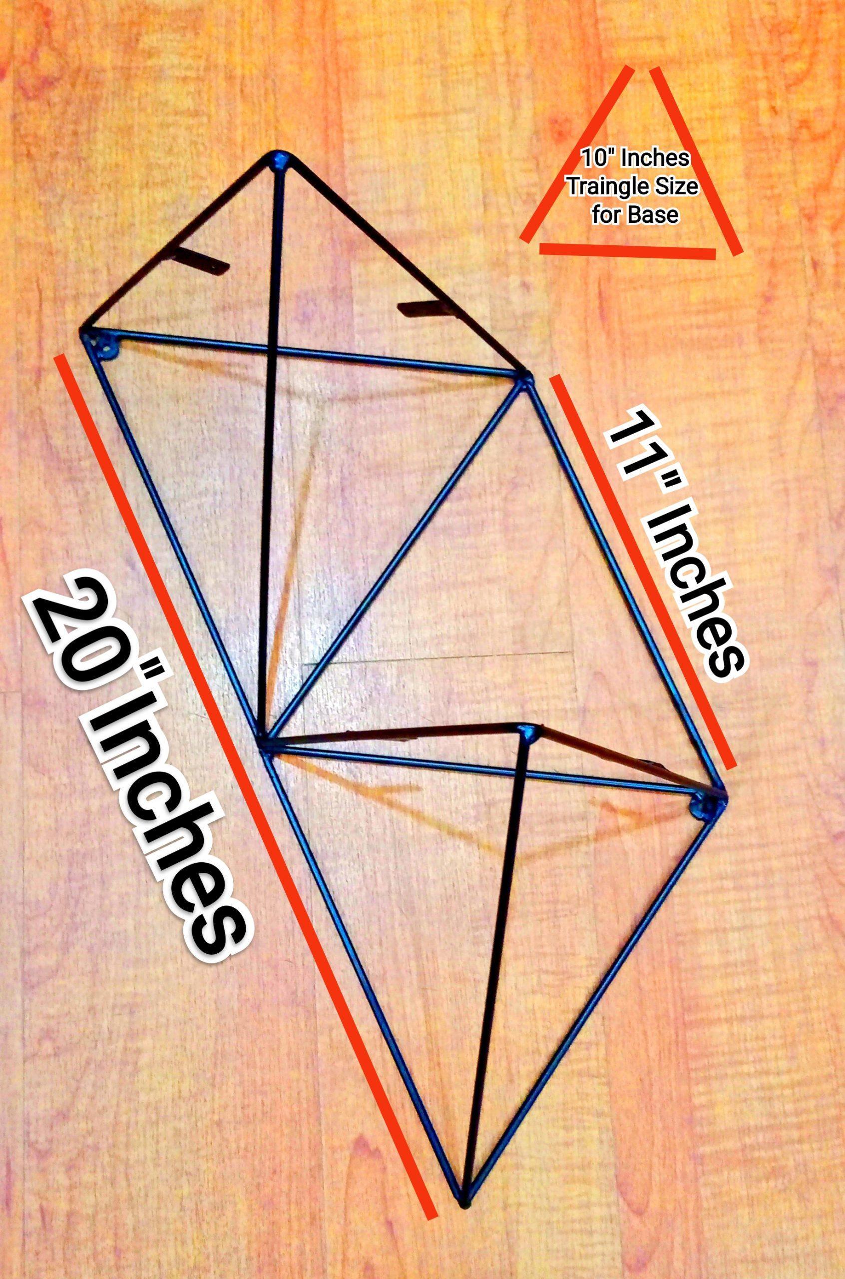 Wall Mounted Iron Rack with 2 Triangle Shelf Diamond Style - Assany.pk